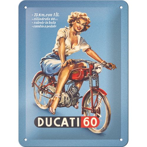 DUCATI Blechschild Cilindrata 60 Pin Up | ducati-shop.com